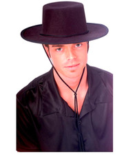 Wide Black Amish Brimmed HaT Fits Head Adult Men One Size Holiday ...
