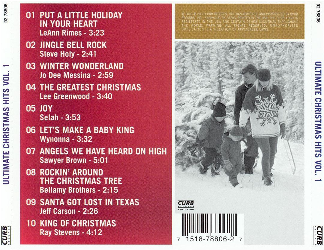 VARIOUS ARTISTS - ULTIMATE CHRISTMAS HITS, VOL. 1: THE GREATEST ...