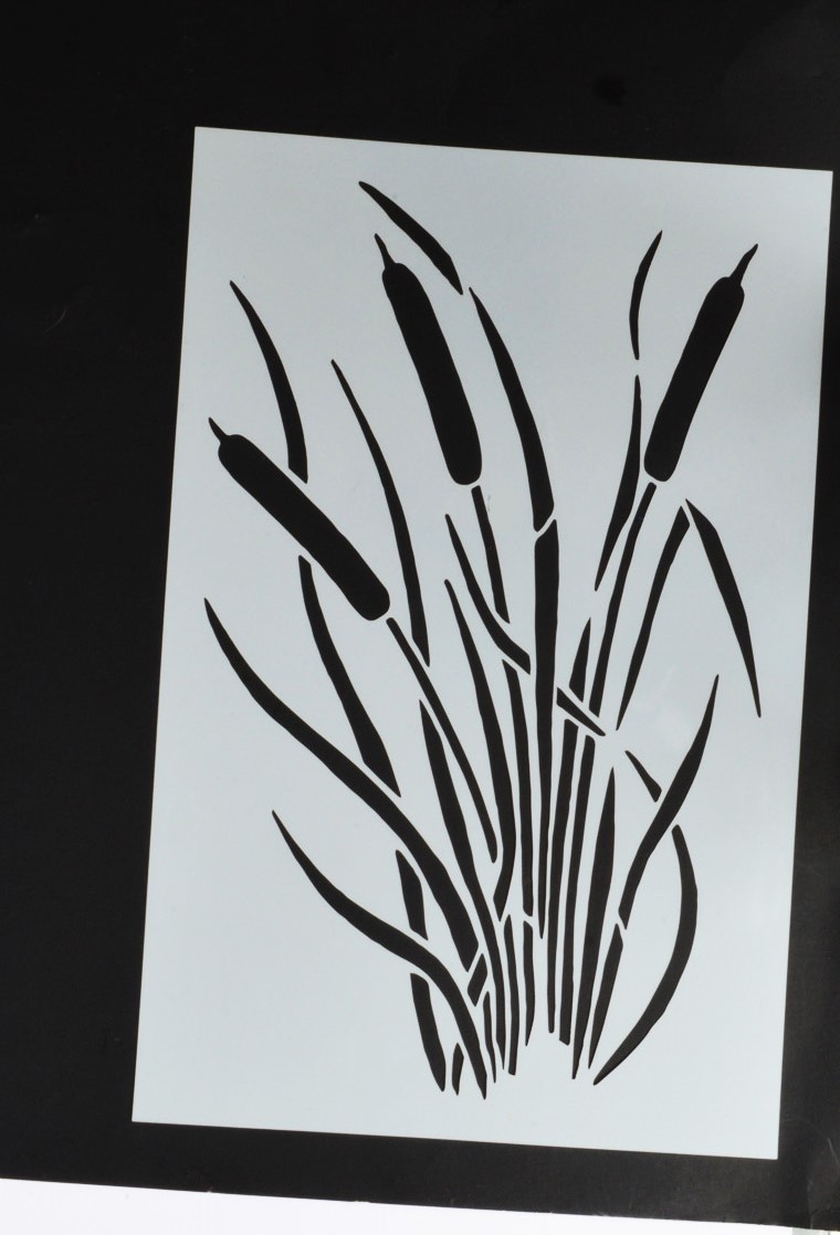 Spray Paint Camouflage Stencils Camo Jon Duck Boat Hunting CATTAIL 4 ...