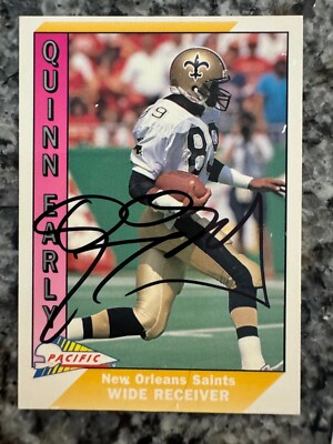 Quinn Early Signed NEW ORLEANS SAINTS Card 1992 Pacific | eBay