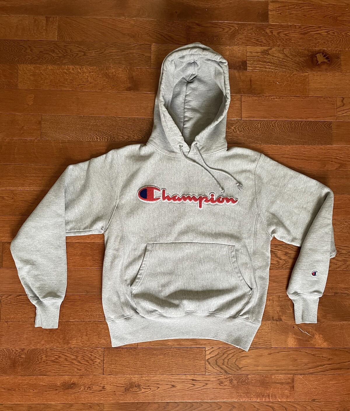 Champion Men’s Classic Reverse Weave Script Logo Hood… - Gem