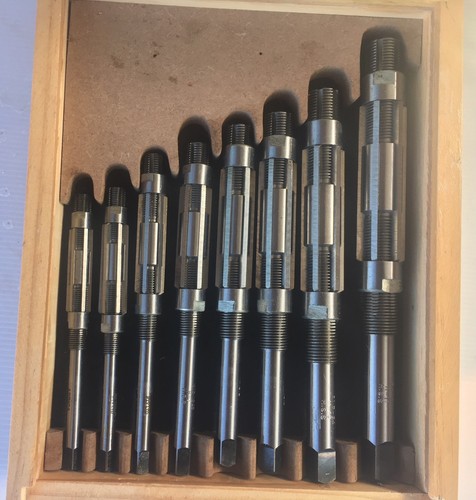 Adjustable Expanding Reamer set 8pc 12-27mm/15/32- 1.1/16" HSS BLADES ...