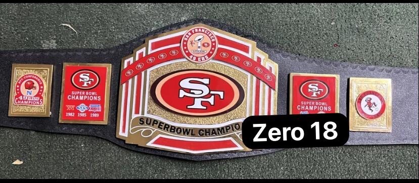 SF 49ERS Superbowl Championship NFL Football Wrestling Replica Belt 2mm ...