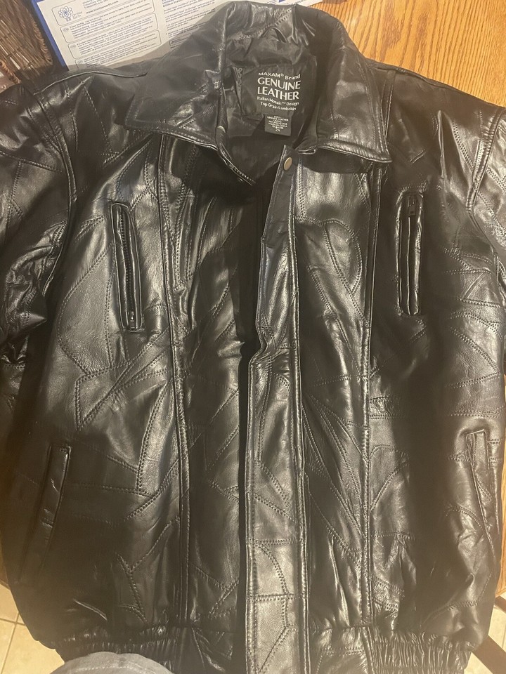 Never Worn Maxim Brand Genuine Leather Top Grain Lambskin Size 2XL Big ...