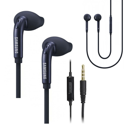 Original Samsung In-Ear Headset Headphone Microphone Black 3,5mm Jack ...