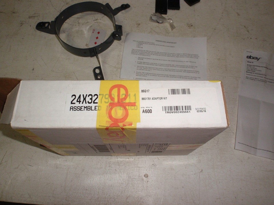 Lennox 86G17 Torsion Flex Adapter Kit for 9" & 10" Blowers | eBay
