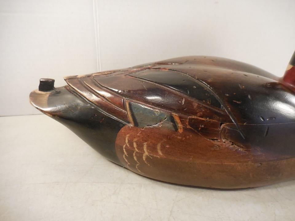 Tom Taber Hersey Kyle Jr. "80" Mallard Duck 18" Decoy Natural Knotted ...