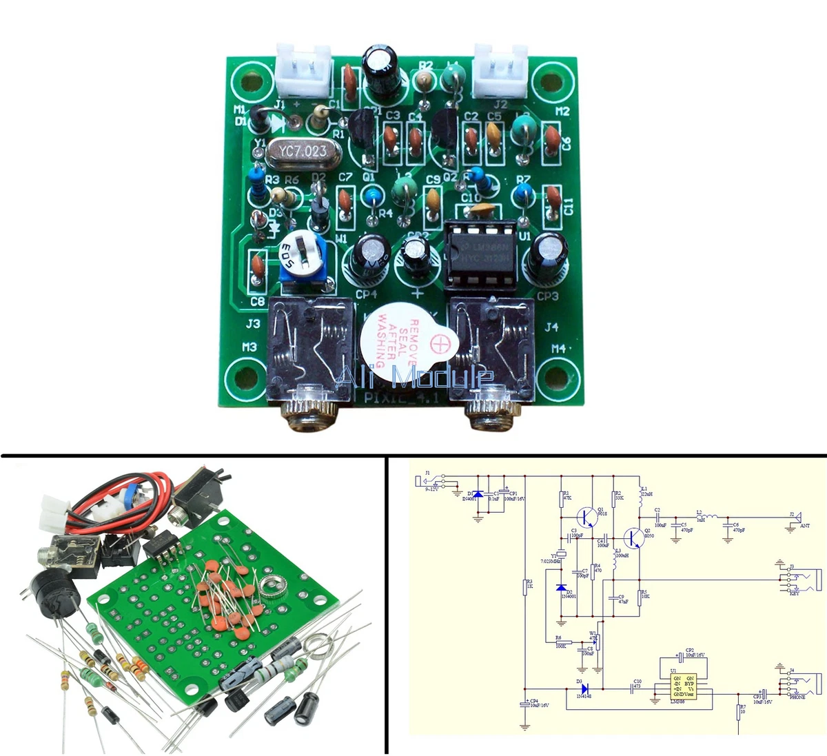40M CW Short Wave Transmitter DIY Radio Pixel Electric, 55% OFF