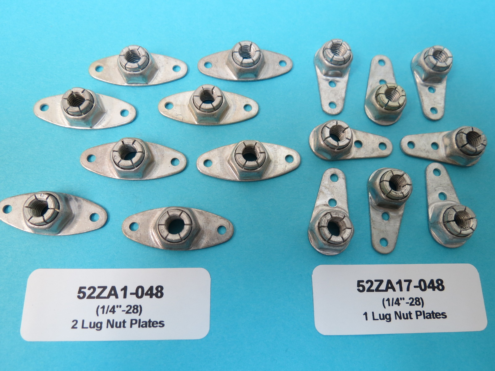 1/4"-28 Flexloc 8 ea One Lug +8 Two Lug Nutplates ESNA Aircraft Vintage ...