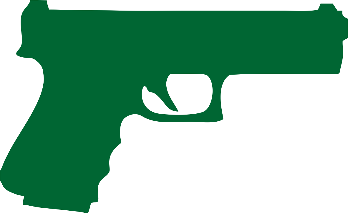 HAND GUN PISTOL VINYL DECAL STICKER CAR/VAN/WALL/WINDOW/DOOR/LAPTOP ...