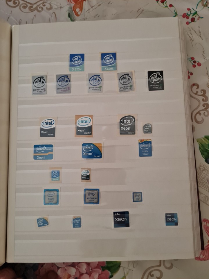 RACCOLTA UNICA AL MONDO DI INTEL INSIDE LOGO CPU COMPUTER STICKERS ...