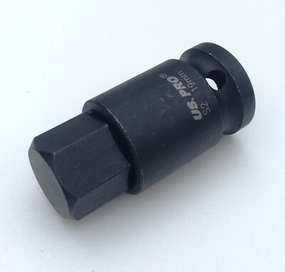 US Pro 19mm Allen / Hex bit air impact gun socket 1/2" dr. drive tool ...