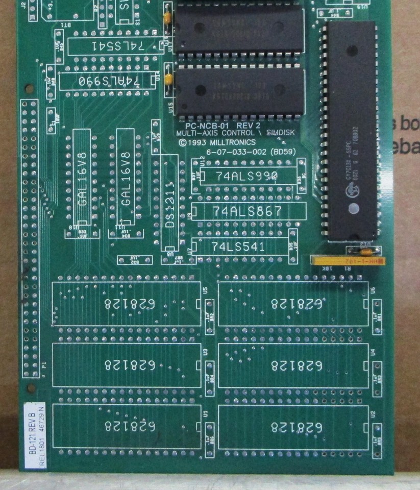 MILLTRONICS CIRCUIT BOARD PC-NCB-01 Rev 2 6-07-033-002 (BD59) BD-121 ...