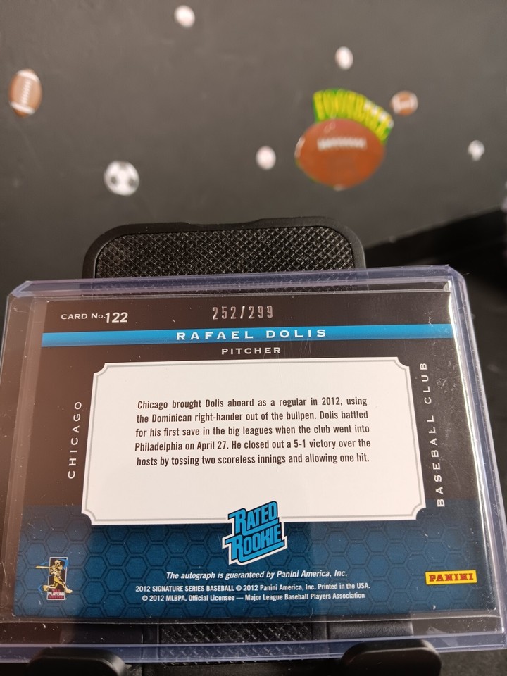 2012 Panini Signature Series Rookie MLBPA Logo Card #122 Rafael Dolis ...