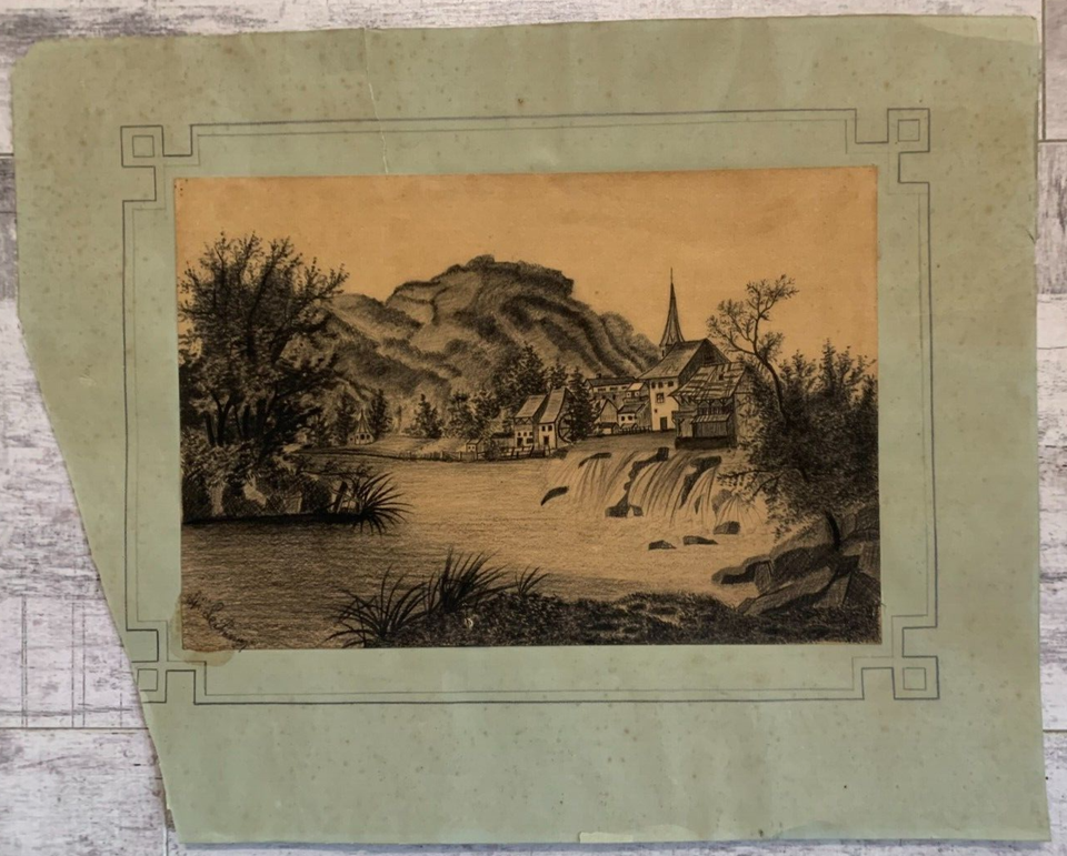 Cera Colorata Paesaggio Natura Cascata Fiume Villaggio Chiesa Montagna ...