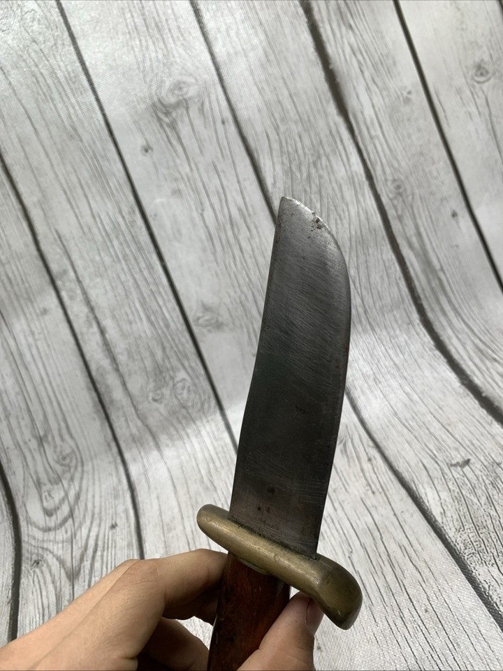 Vintage Custom Handmade Fixed Blade Hunting Knife - MR Maker Mark | eBay