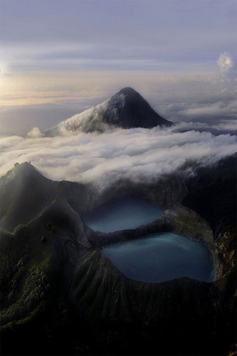 Kelimutu Crater Lake Water Nature Painting Wall Art Home Decor Fridge ...