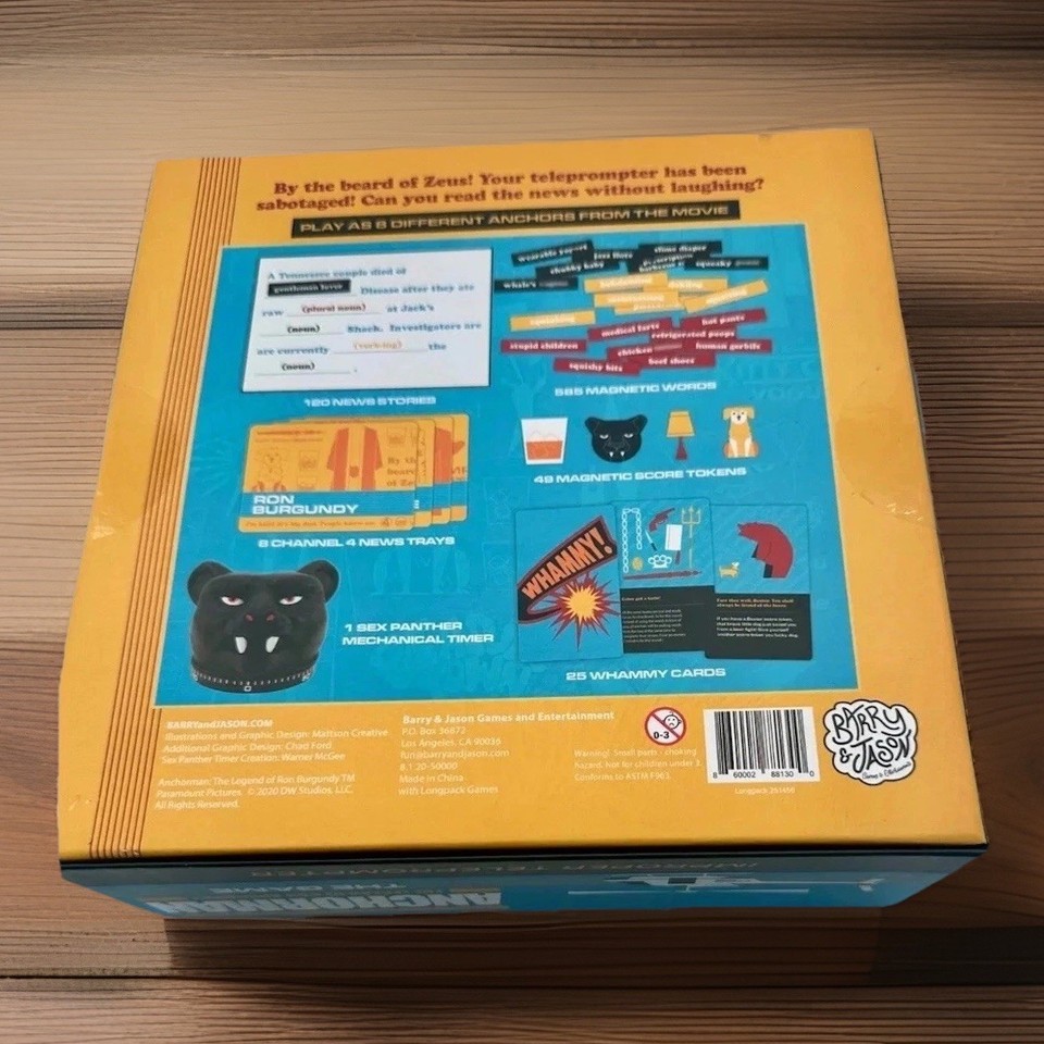 New Anchorman The Legend of Ron Burgundy Board Game - Improper ...