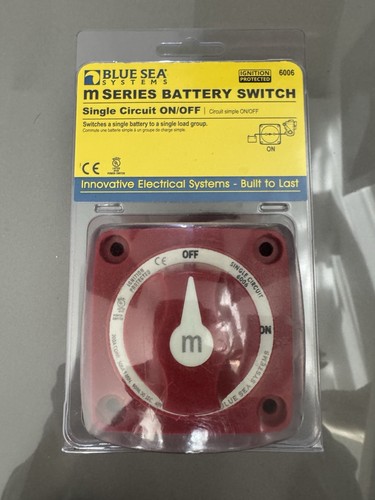 Blue Sea 6006 M-Series Master Battery Switch Single Power Cut On/Off ...