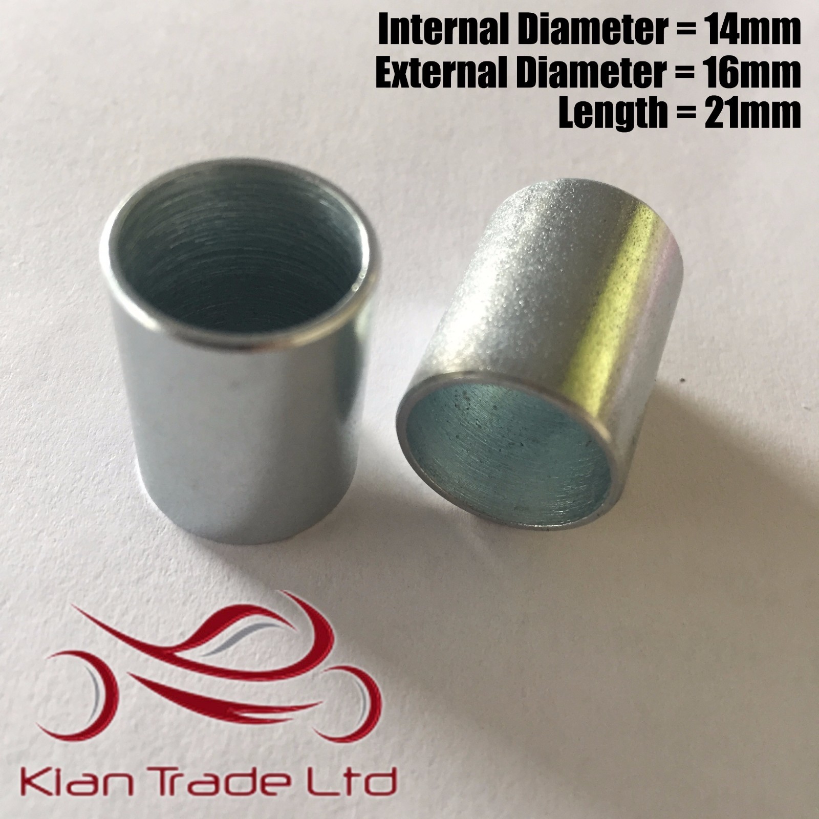 BEARING BUSH SLEEVE COLUMN SPACER - SIZE (ID = 14MM / OD = 16MM ...