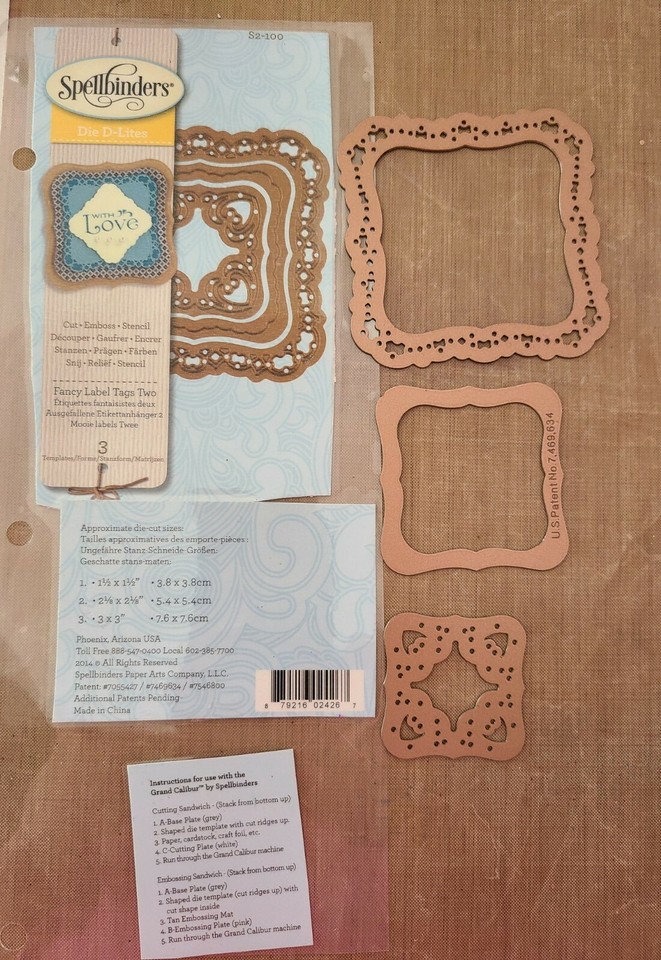 Spellbinders Die-D-Lites Fancy Labels Tags Two | eBay