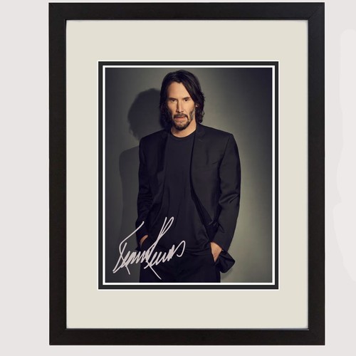 Elegant 11" x 14" Framed Keanu Reeves Autographed Double Matted Premium ...