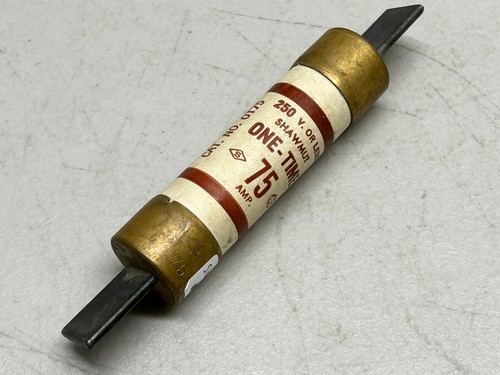 SHAWMUT OT75 ONE TIME FUSE 75A 250VAC CLASS K-5 | eBay