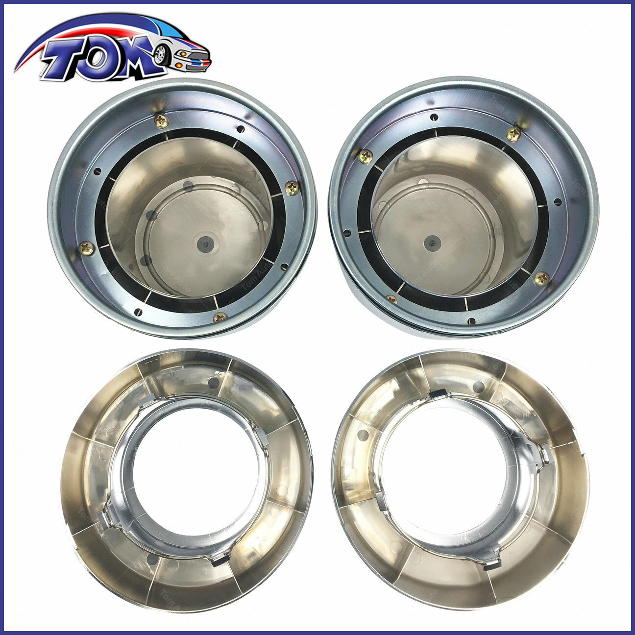 8lug 16" Chrome Wheel Center Hub Caps Nut Covers For Ford Truck Van ...