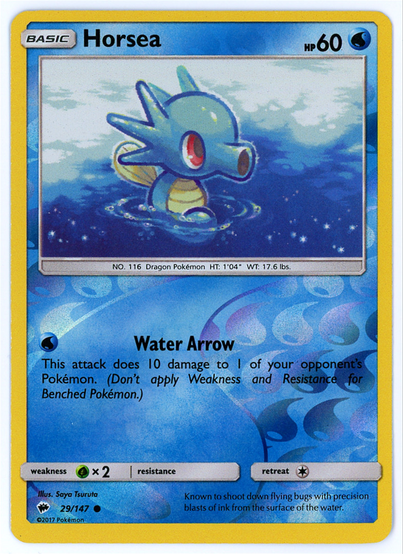 Horsea Pokemon Card
