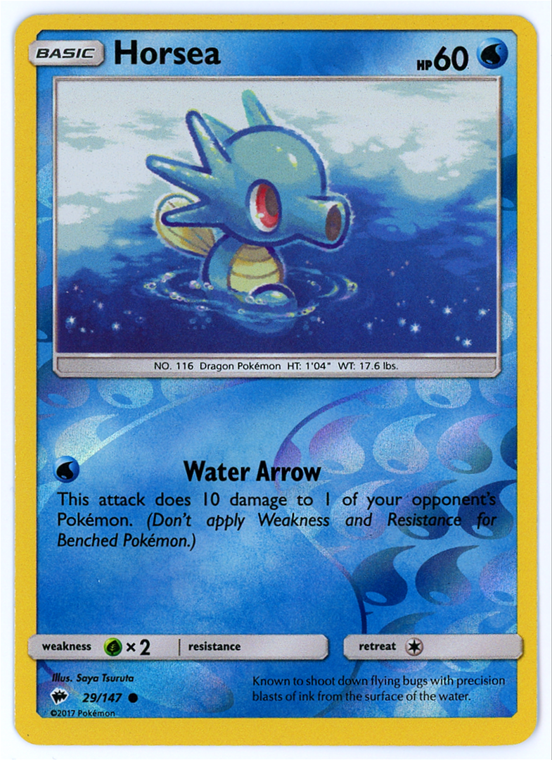 Pokemon Horsea Card