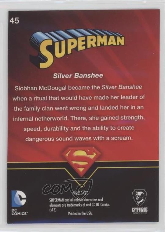 2013 Cryptozoic DC Superman: The Legend Silver Banshee #45 0c3 | eBay