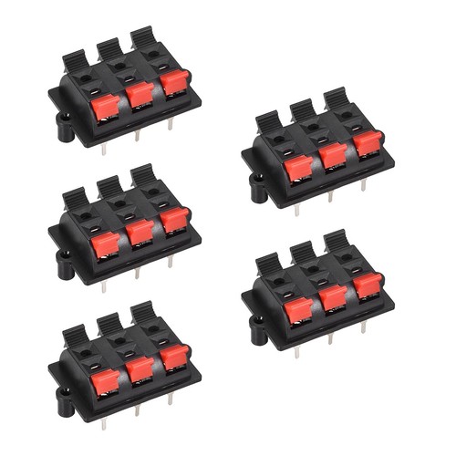 2 Row 6 Way Spring Push Release Connector Terminals Strip Block WP6-03 ...