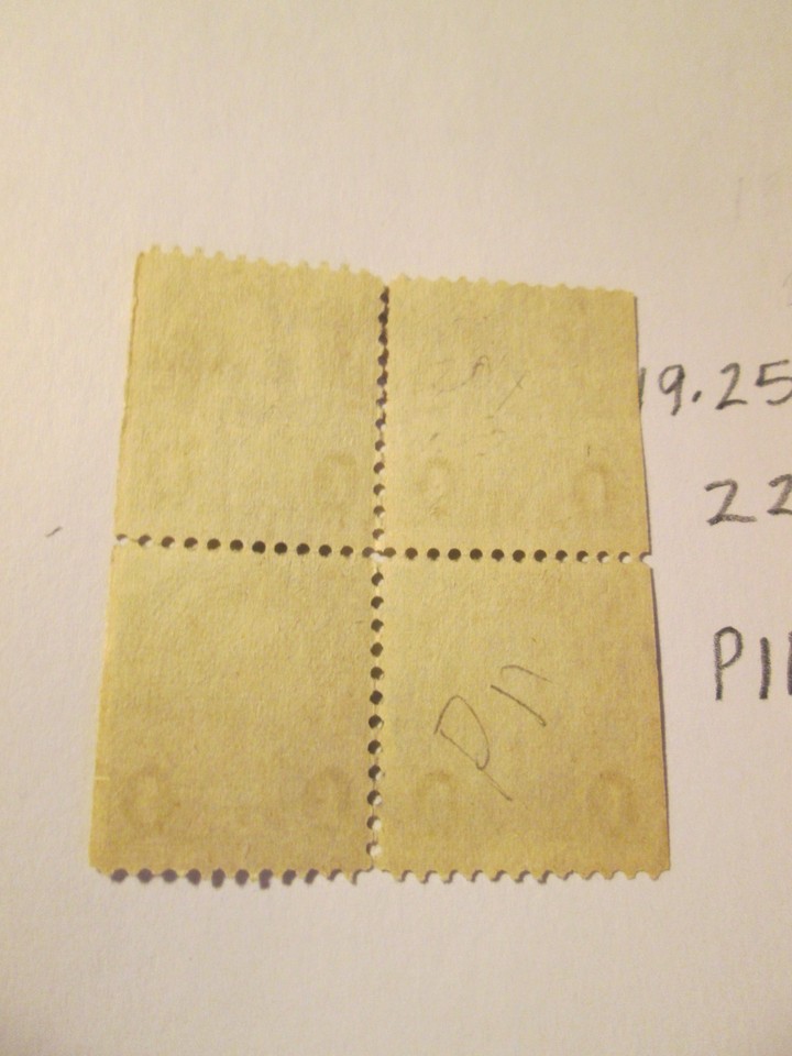 RARE USED Franklin 1 Cent yl. gr. USED BOB Stamp 19.25 x 22.5-P11-free ...