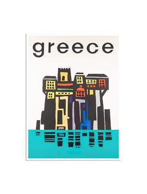 Greece Travel Poster Vintage Greek Art Print 12x16" XR4600 | eBay