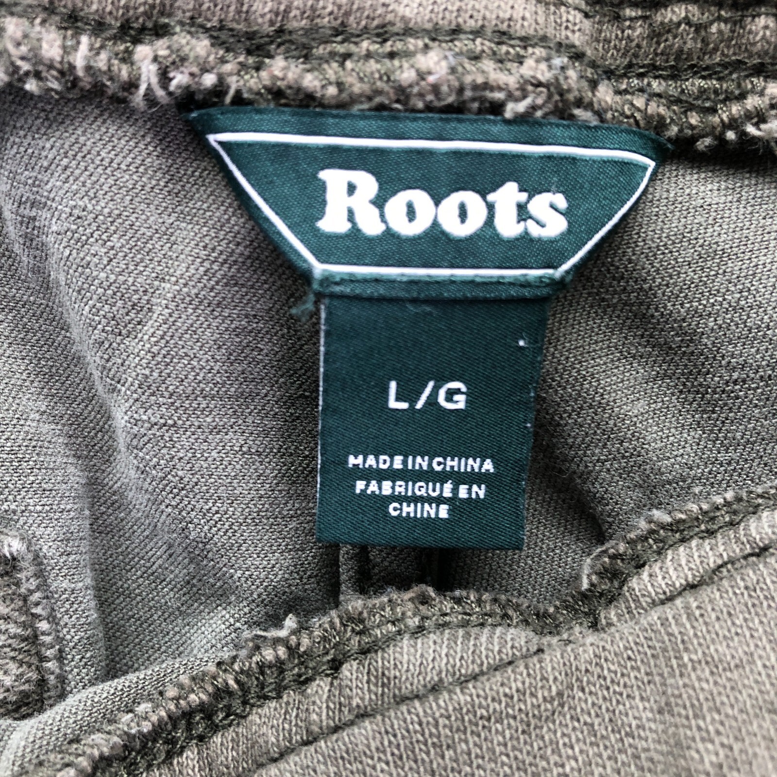 Roots Canada Joggers Pants Casual Green Womens Sz L Stretch Pockets ...