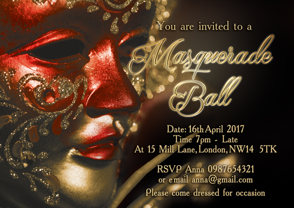 Masquerade Ball Invitations