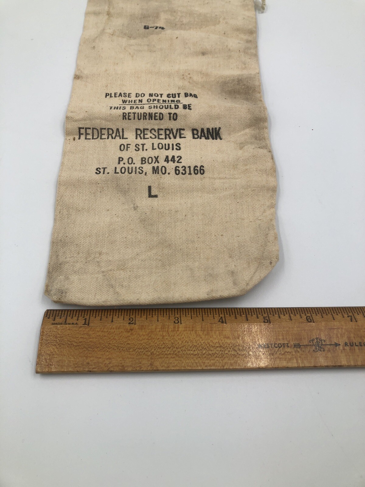 Federal Reserve Bank ~ ST. LOUIS ~ MO Canvas Cloth VTG Money Bag | eBay