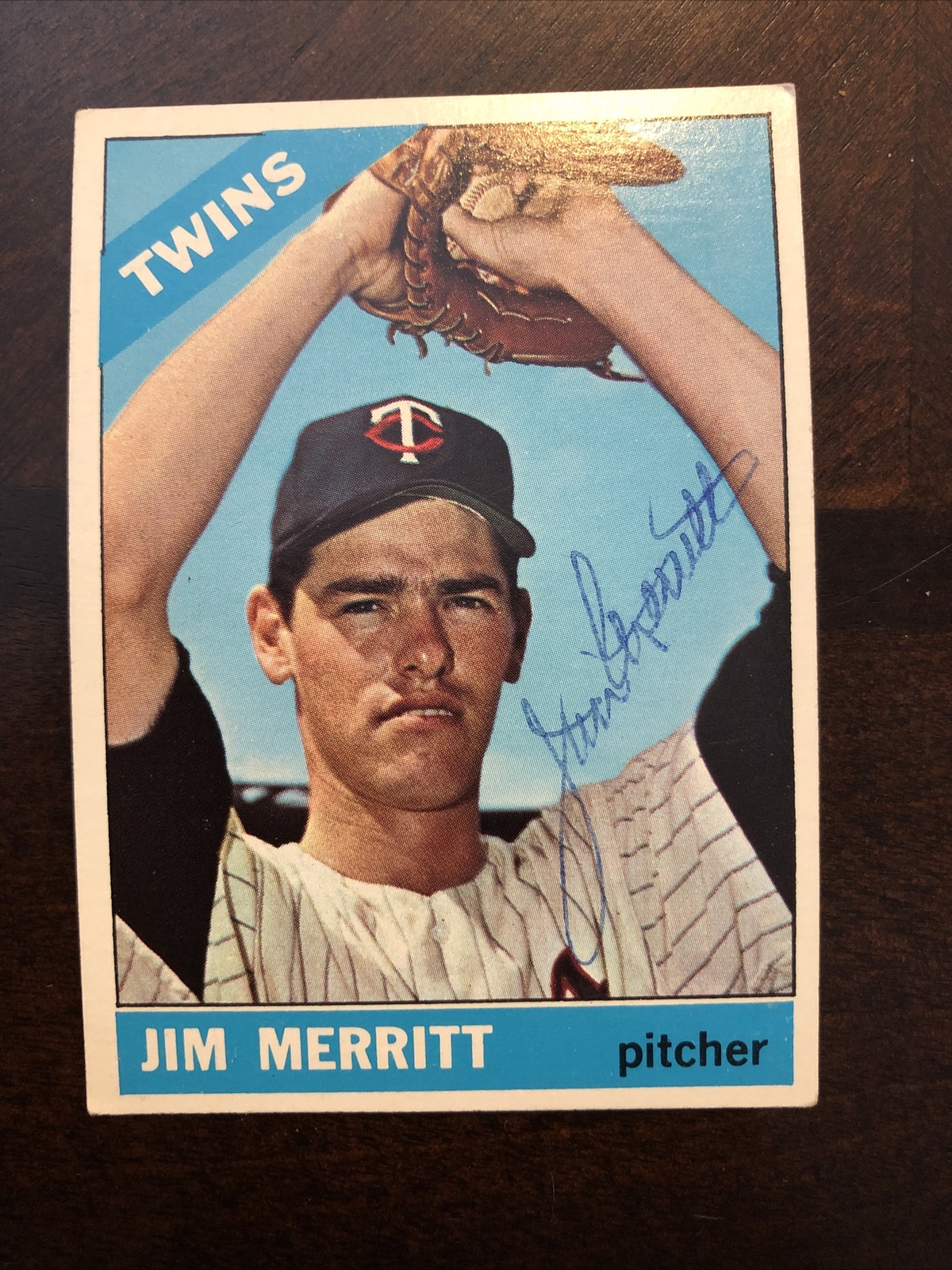 JIM MERRITT 1966 TOPPS AUTOGRAPHED SIGNED AUTO BASEBALL CARD TWINS 97 ...