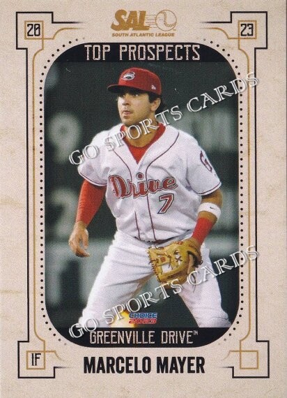2023 South Atlantic SAL Top Prospects Marcelo Mayer RC Rookie Red Sox ...