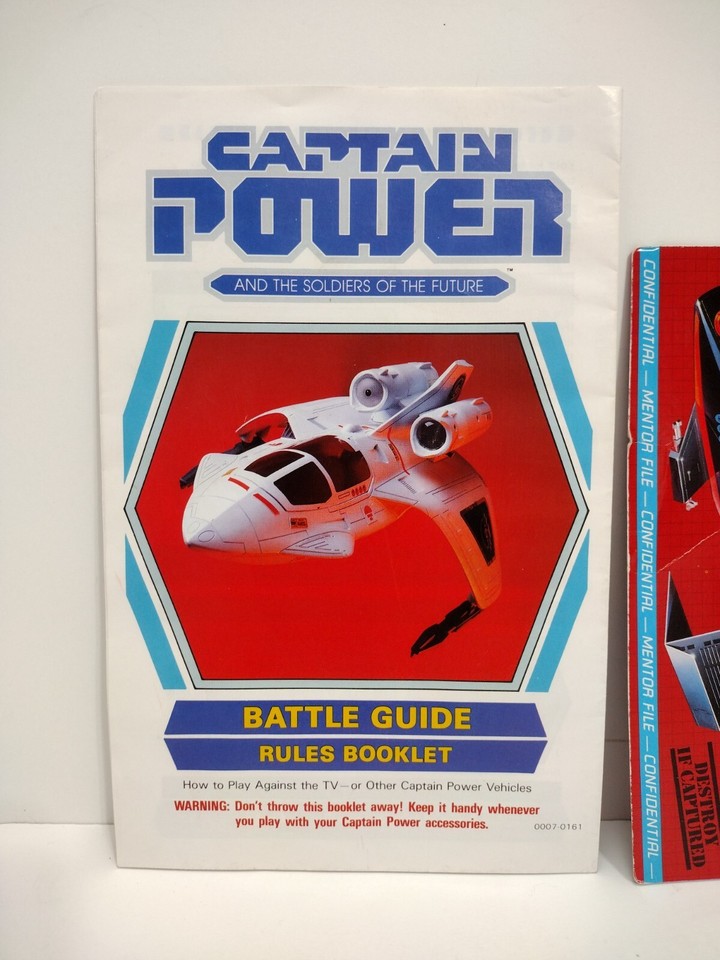MATTEL Captain Power PHANTOM STRIKER JET Instruction Booklet + Mentor ...
