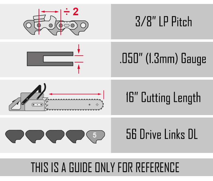 War Tec 16" Chainsaw Saw Chain Fits JCB Cs38 Pack of 2 for sale online ...