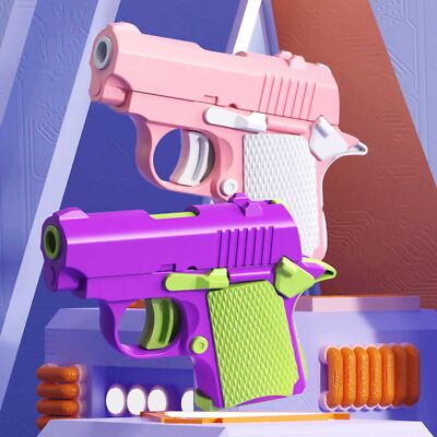 2023 New Fidget Toy Guns Turnip Toy Guns 3D Gravity Guns Toys Sensory ...