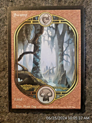 Swamp Unglued NM Basic Land Extended / Full Art MAGIC GATHERING CARD ...
