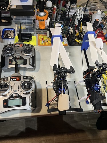 2 E-flite Blade 400 3D RC Helicopter Eflite Spektrum DX6i 6 channel ...