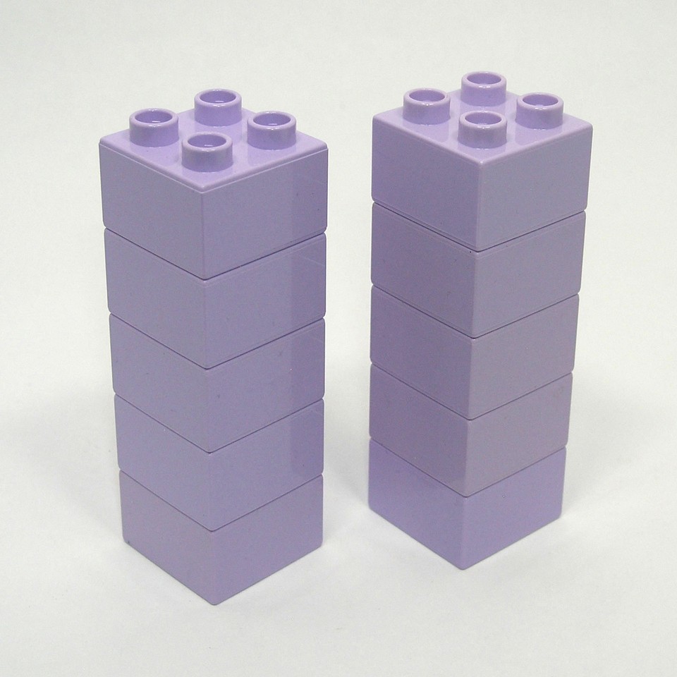 Lego Duplo 2x2 Brick Lot of 10 Lavender Light Purple Blocks Princess ...