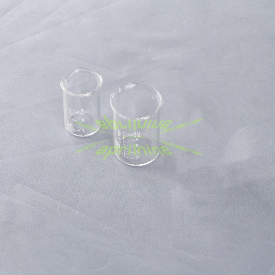 5PCS 5ml & 5pcs 10ml Glass Beaker Laboratory Chemistry Lab Measuring ...