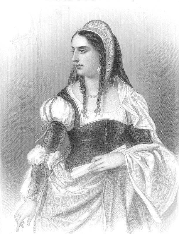 Pretty Cute Woman Catholic QUEEN ISABELLA OF CASTILE ~ 1857 Art Print ...
