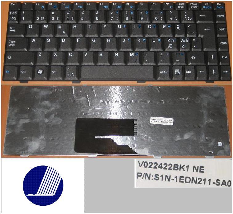 Keyboard Qwerty NE Nordic Fujitsu Amilo V2030 V2033 V022422BK1 S1N ...