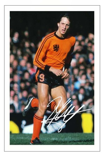 JOHAN CRUYFF Signed Autograph PHOTO Fan Gift Signature Print HOLLAND ...