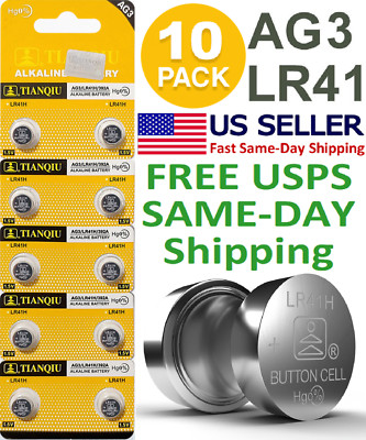 10 Pack *2028* AG3 LR41H 392H LR376 CX42 1.5V Alkaline Battery Watch ...
